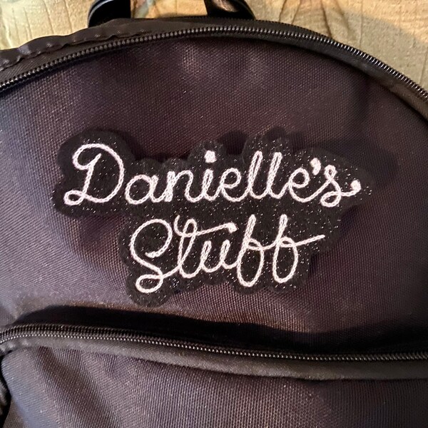 Custom Chainstitch Embroidered Name Patch, 'your Name' | Black, Green ...