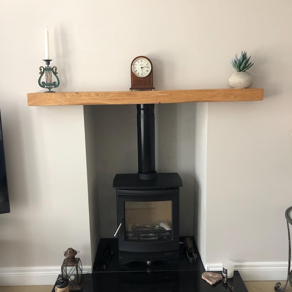 Solid Oak Mantle Beam - All Sizes Oiled Pre-drilled Free Fixings ...
