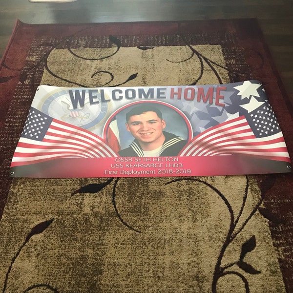 Welcome Home Military Banner, Deployment Homecoming Banner, Military ...