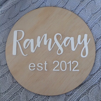 Personalised Wooden Hanging With Coloured Name 3D Name Plaque Wood ...