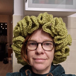 Crochet Granny Square Bucket Hat Crochet Ruffle Brim Hat Granny Square ...