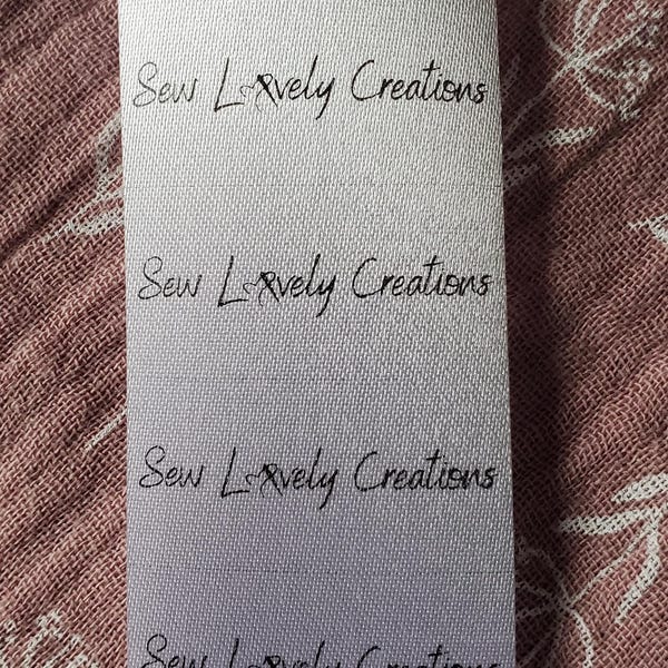 PREDESIGNED Custom Sewing Label Personalized LOGO Fabric Clothing Tag ...