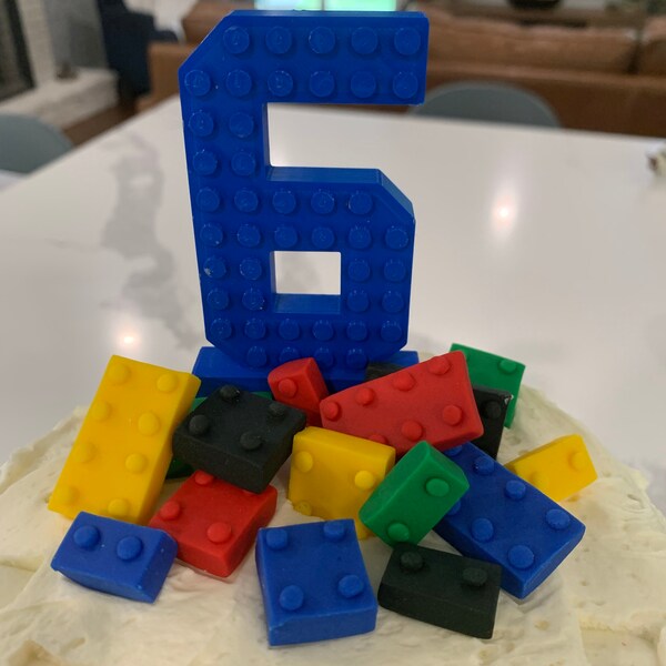 15 Fondant Building Bricks Toppers Made by Fancytop Cupcake - Etsy
