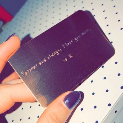 Copper Anniversary Custom Copper Wallet Insert Customized Metal Wallet ...