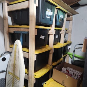 DIY Tote Rack Plans for the HDX 27-gallon Bins Sold by Home Depot 7 ...