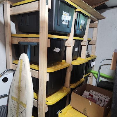 DIY Tote Rack Plans for the Commander 27-gallon Bins Sold by Lowes 5 ...