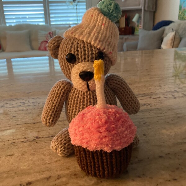 Birthday Bear 22pin Circular Knitting Machine Pdf Pattern - Sentro Addi ...