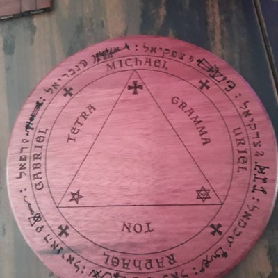 Trithemius Table of Practice 9 Engraved, Solid Wood English Archangels ...