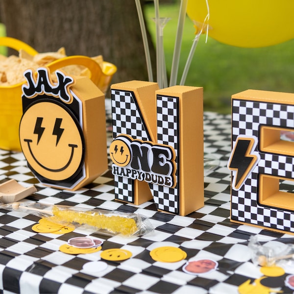 Happy Dude 3D Letters, Happy Dude Birthday, One Happy Dude Birthday ...