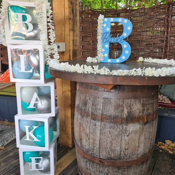 Lovely Personalised Pop up Blocks With Balloons, Birthday Balloon ...