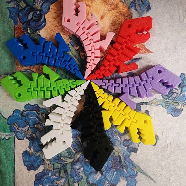 Lovable Flexible T-rex Fidget | Articulating Flexi-rex - Etsy