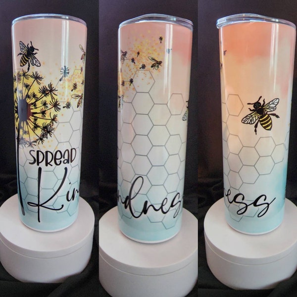 20oz Skinny Tumbler Spread Kindness Sublimation Design Templates ...