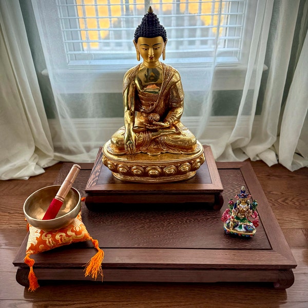 Buddhist Tabletop Meditation Altar Solid Wood Tibetan Buddhist Prayer ...
