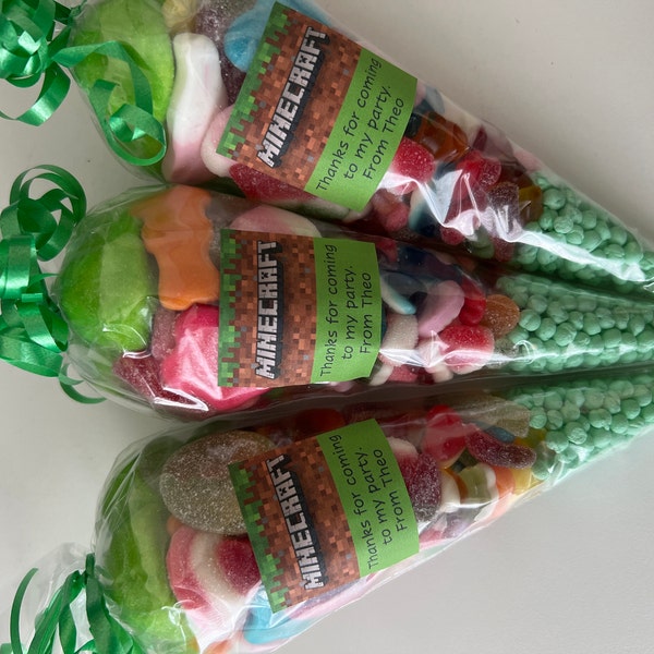 Minecraft Pick and Mix Sweet Cones - Etsy UK