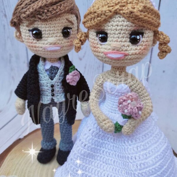 PATTERN Bride & Groom Amigurumi / Amigurumi Crochet Doll Pattern ...
