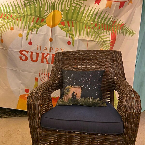 Shabbat Shalom Table Runner - Blue Stars Shabbat Table Decor - Jewish ...