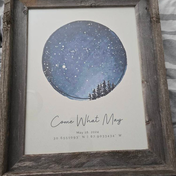 Custom Constellation Map, Star Map Print With Framing Options, Star Map ...