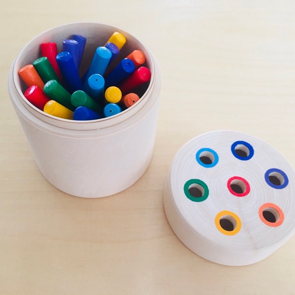 Matchstick Color Drop Sorter Toy Baby Development Learning Game ...