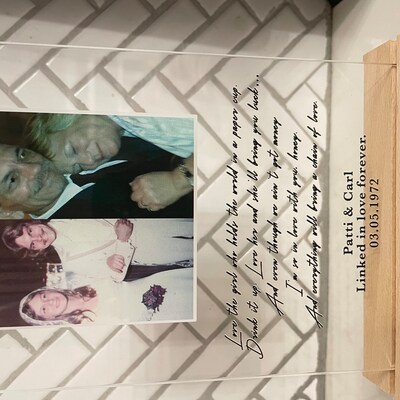 Custom Personalized Photo LED Wood Stand Room Night Light up Table Lamp ...