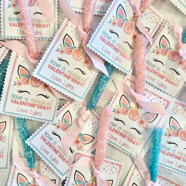 Editable Unicorn Valentine Card Personalized Unicorn Valentine's Day ...