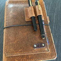 Magnetic Leather Double Pen Clip for Travelers Covers, Books ...