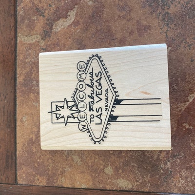 Welcome to Fabulous Las Vegas RUBBER STAMP, Vegas Stamp, Travel Stamp ...
