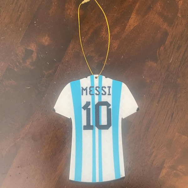 Lionel Messi #10 Christmas Ornament | Home Kit | World Cup Jersey ...
