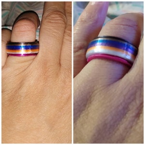LGBTQ Fidget Rings Pride Flag Fidget Rings Pride Month LGBTQ Flag Ring ...