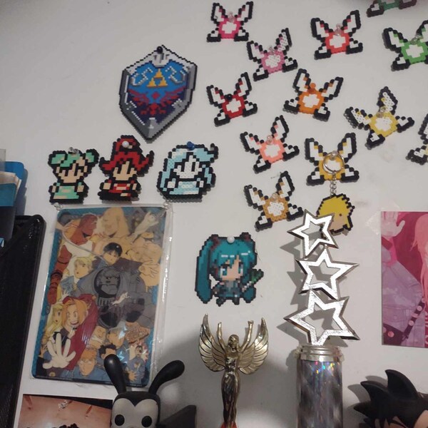 Nyan Cat Meme Rainbow Wall Art, Perler Bead, Picture Frame, Home Decor ...