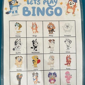 Bluey Birthday Favors, Bluey Bingo Coloring Pages, Bluey Party Favors ...