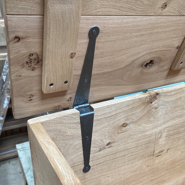 PENNY END CRANKED Strap Hinge Chest Trunk Blanket Box Furniture ...