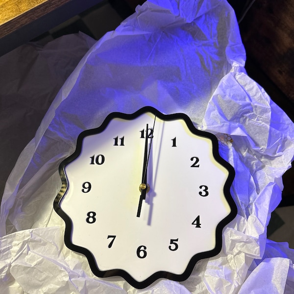 Fluted Geometric Acrylic Wall Clock With Numbers - Etsy