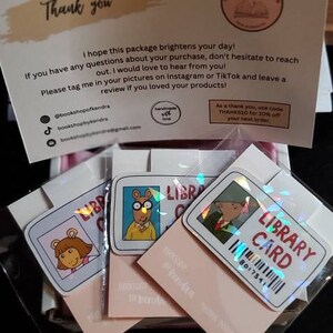 DW Library Card Bookmark Holographic Magnetic Bookmark Book Club ...