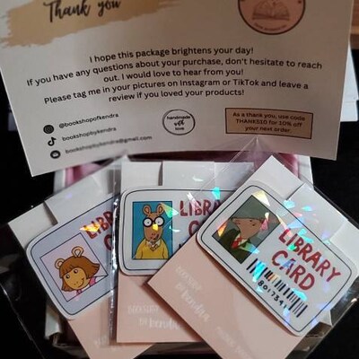 DW Library Card Bookmark Holographic Magnetic Bookmark Book Club ...
