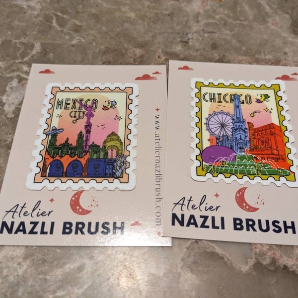 Chicago Sticker, Chicago City Sticker, Chicago Skyline Vinyl Sticker ...