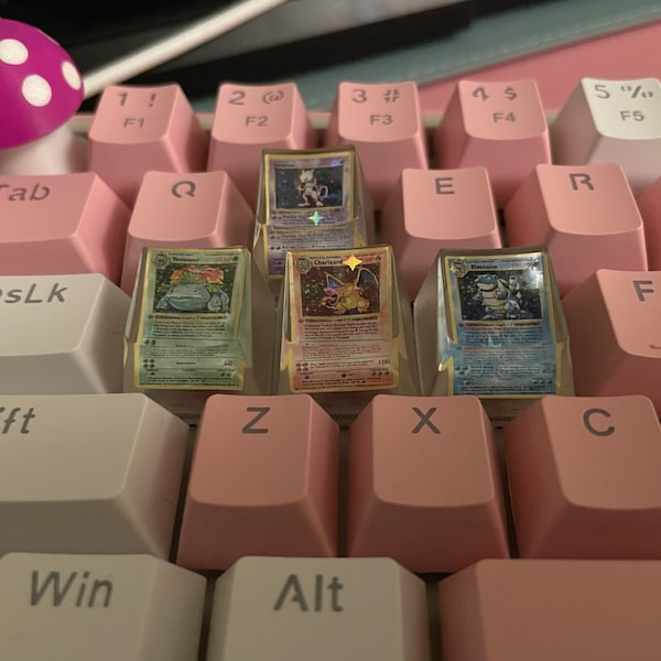 Miniature Holo Pokemon Card Keycaps - Base Set - Etsy