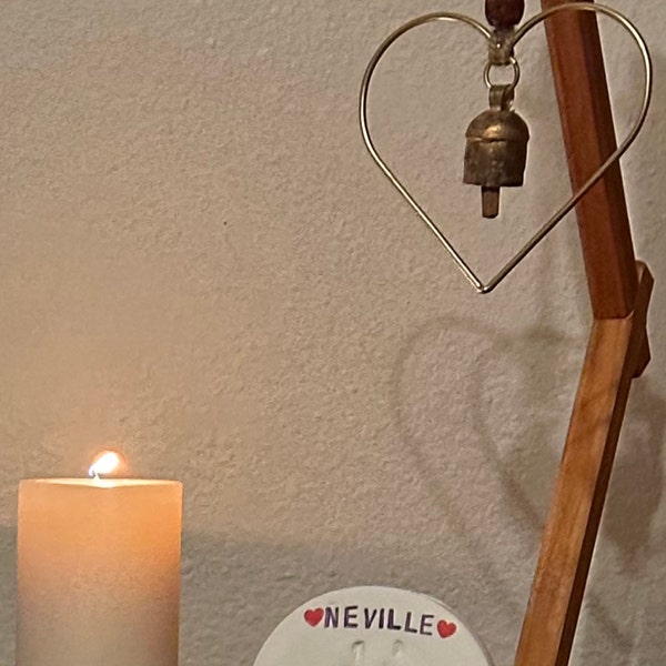 Natural Cherry Wood Single Chime Stand Hand Chimes CHIMES NOT INCLUDED ...