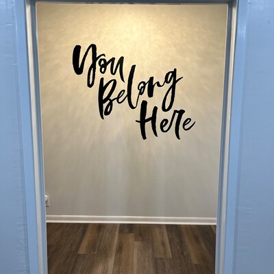 Vinyl Wall Art Decal you Belong Here Classroom Children Kids Preschool ...