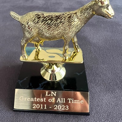 Goat Award Trophy. Greatest of All Time, G.O.A.T. Free Engraving. - Etsy