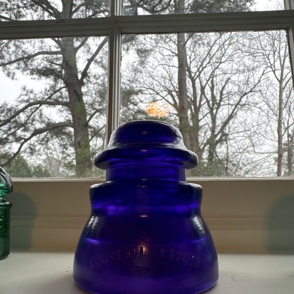 Vintage Glass Insulator Decorative Railroad Glass Colorized Pink ...