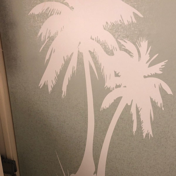 Tropical Palm Tree Wall Decal, Palm Tree Sticker, Palm Tree Décor ...