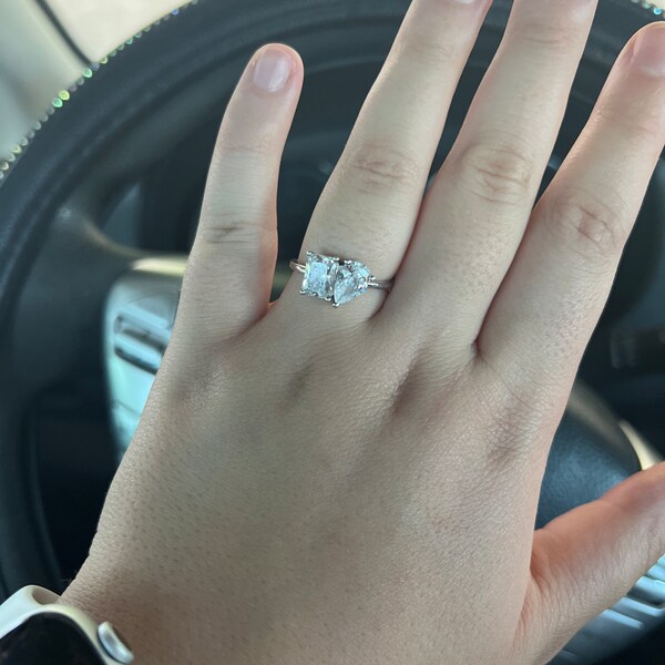 Elegant Double Stone, Purity Ring - Etsy