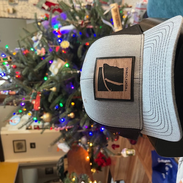 Customized Wood Veneer + Leather Patch Richardson Trucker Hat - Etsy