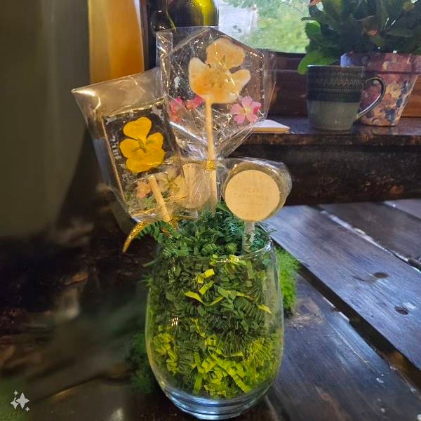 10 Wildflower Rectangle Lollipops - Etsy