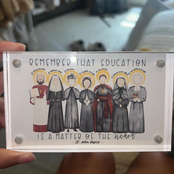 Teacher Saints | Saint Card | Saint Print | Catholic Gift | Gift for ...