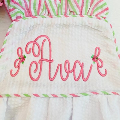 Side Bow Floral Machine Embroidery Design - Etsy