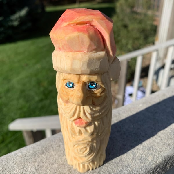 Custom Hand Carved Santa Ornament - Etsy