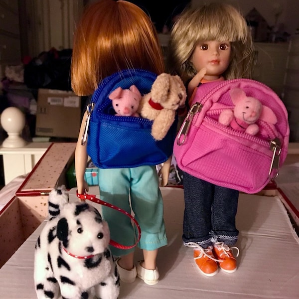 Doll Backpack Tiny Backpack Miniature Teddy Bear Travel Pack (animals ...