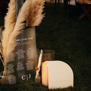 Duo Seating Chart, Welcome Sign and Seating Chart, Arched Wedding Sign ...
