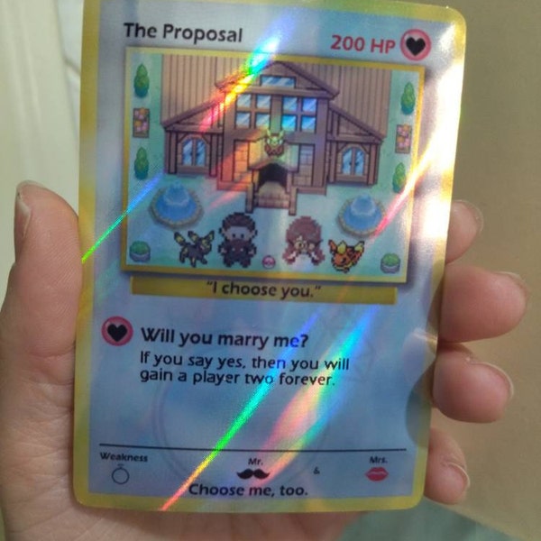 Pokemon Proposal Card Anniversary Invitation Engagement Wedding ...